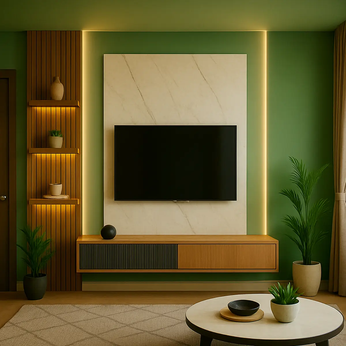 OakFusion Slat TV Unit in UAE