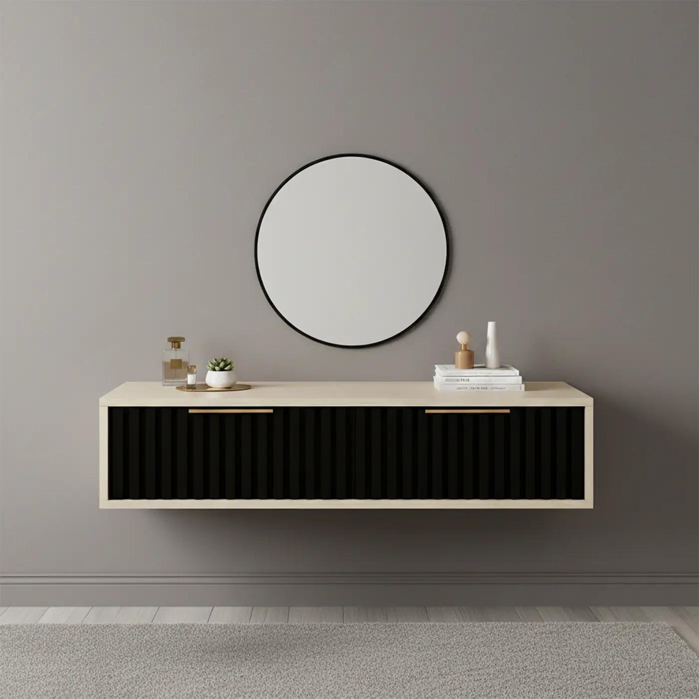Aaro Modern Floating Dresser | Buy Sable 6-Drawer | Asghar Furniture