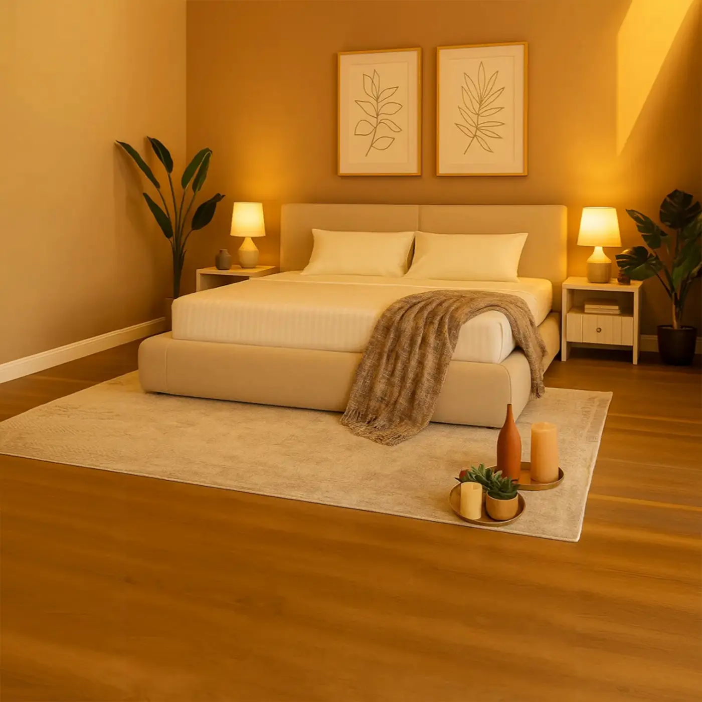 Buy Alba Low Platform Bed Online UAE | Asghar's King Size Beds