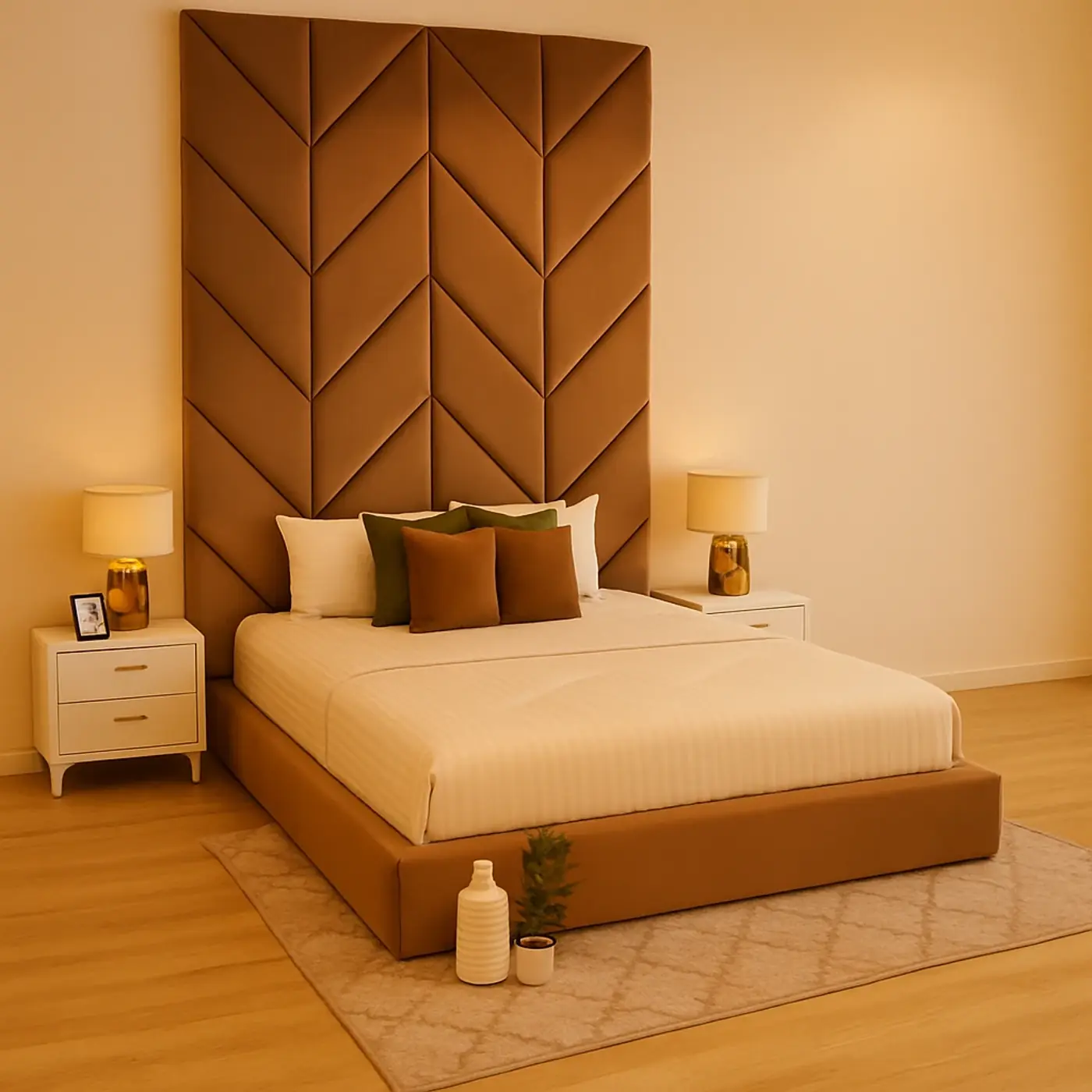 Upgrade Your Bedroom with Chevron Luxe Panel Headboard